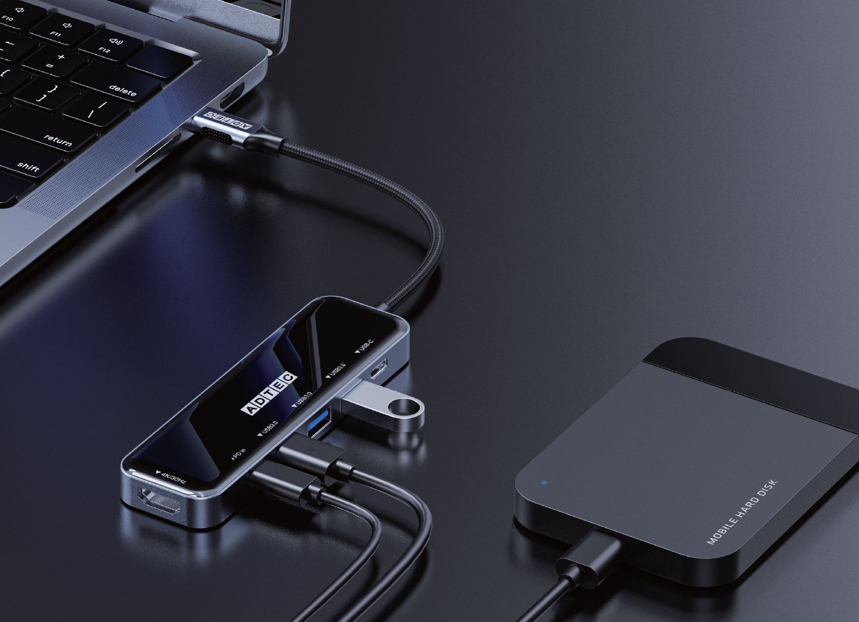 6in1 USB-C HUBUSB-C/PDin/4KドッキングステーションAHUB-VA3CP-4K30 - 株式会社アドテック